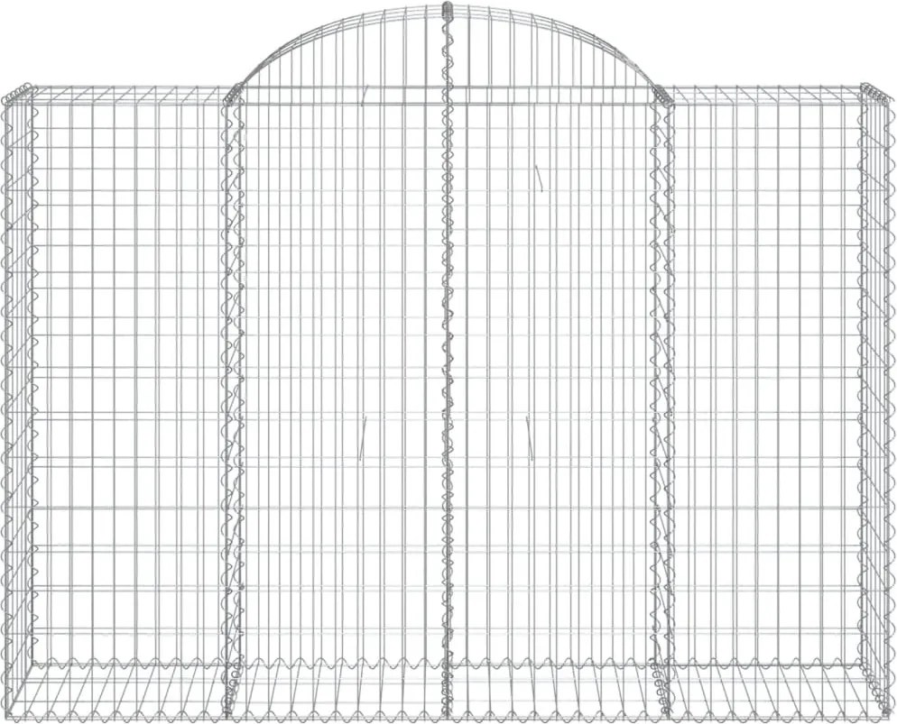 Klenuté gabionové koše 13ks 200x50x140/160cm pozinkované železo 3146373