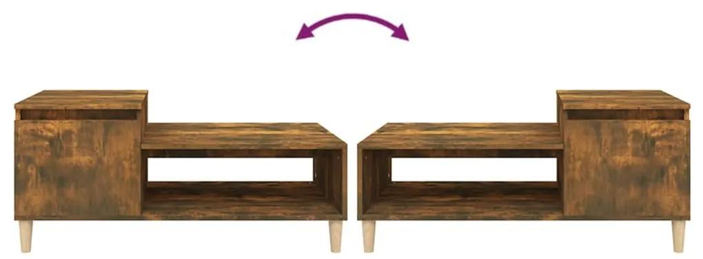 Konferenční stolek kouřový dub 100x50x45 cm kompozitní dřevo - Default Title