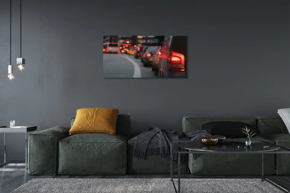 Obrazy na plátně Auta Cork City pouliční osvětlení 120x60 cm