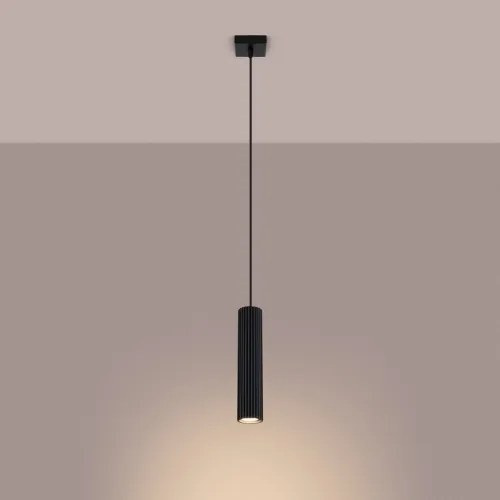 Závěsné svítidlo SOLLUX KARBON 1 černá GU10 1x10W bez žárovky SL.1573