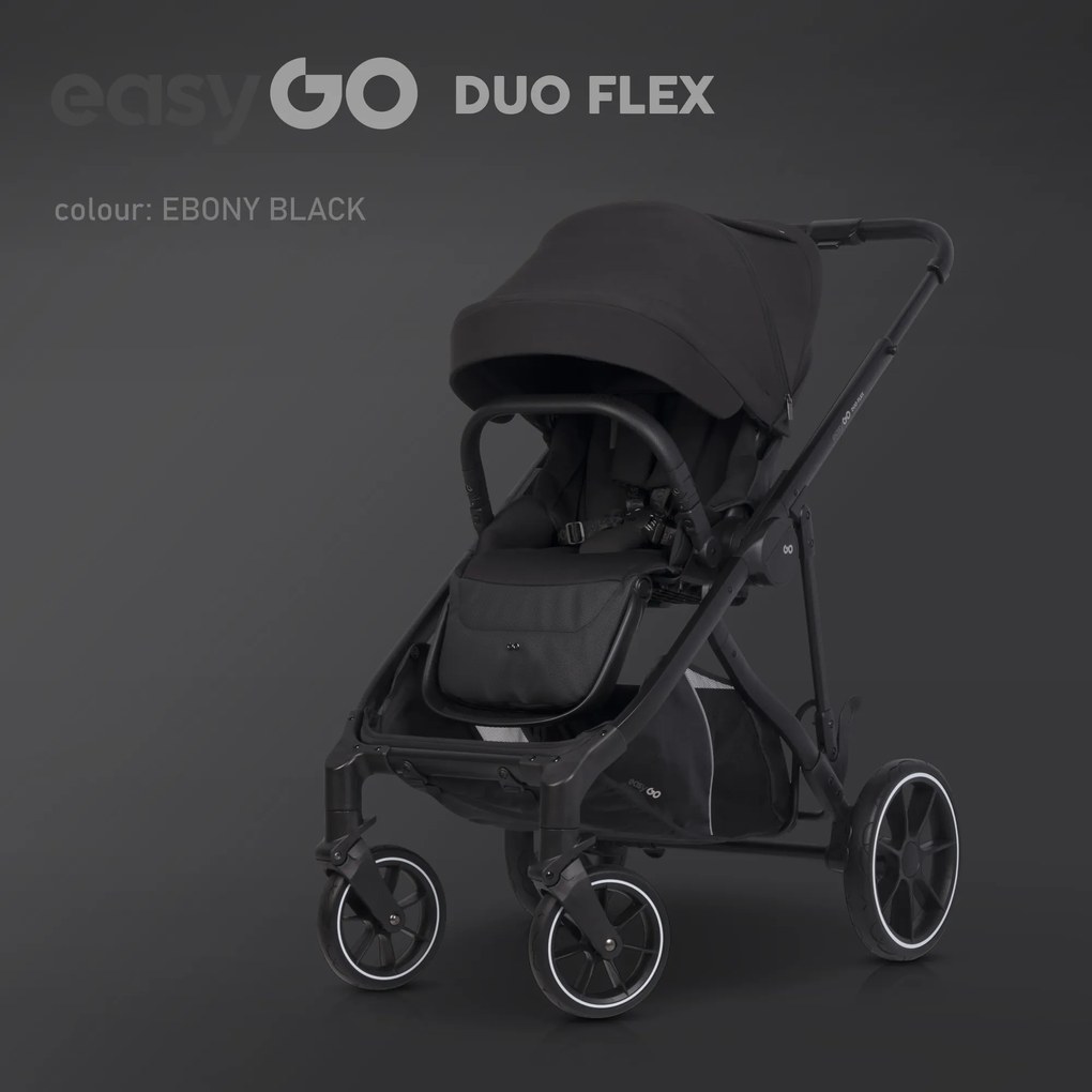 Sourozenecký kočárek EasyGo Duoflex Ebony Black
