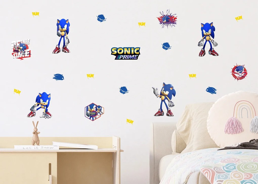 Dětská samolepka na zeď Sonic | 30 x 30 cm | DDKS3933