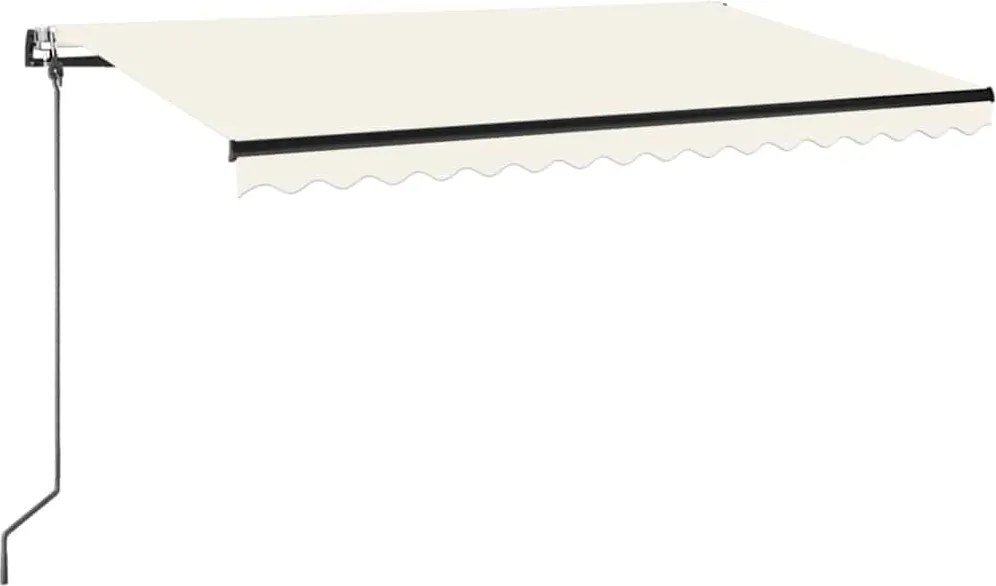 Automatická zatahovací markýza 450 x 350 cm krémová 3069207