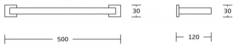Mexen příslušenství, Vox skleněná polička, černá, 707037-70