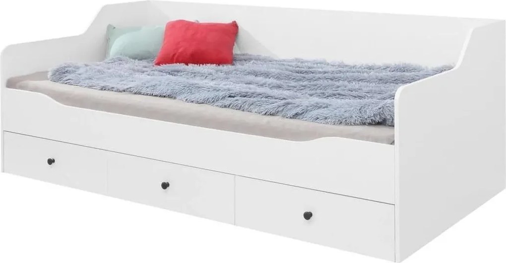 Postel Bergen se zásuvkami