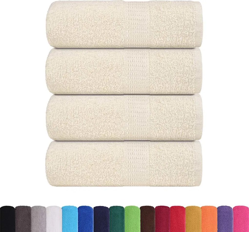 Ručníky pro hosty FROGN 4 ks krémové 30x50 cm 360 g/m² 136996