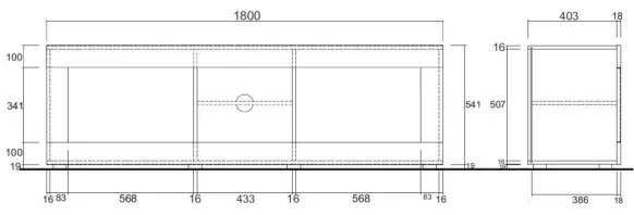 Televizní stolek NERILA bílá