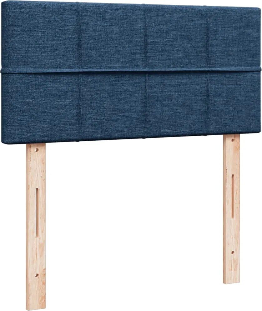 Box spring postel s matrací modrá 90x190 cm textil 3288049