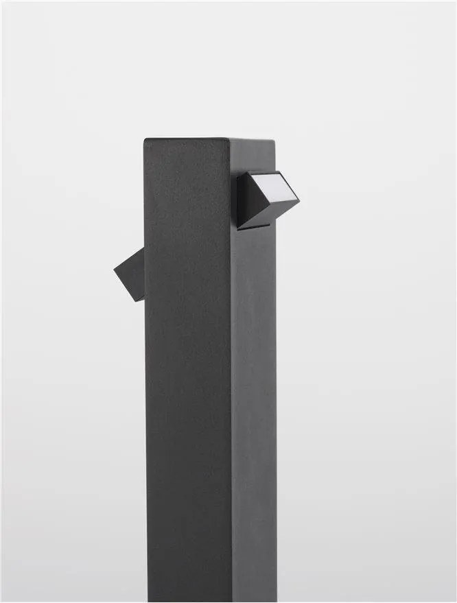 NV 9020924 Venkovní sloupkové svítidlo ZELDA černý hliník a akrylový difuzor proti oslnění LED 9W 3000K 100-240V IP65 - NOVA LUCE