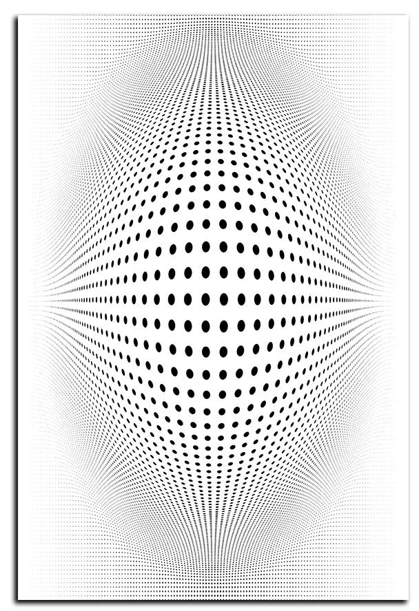 Obraz na plátně - Abstraktní geometrická sfera - obdélník 7218A (90x60 cm  )