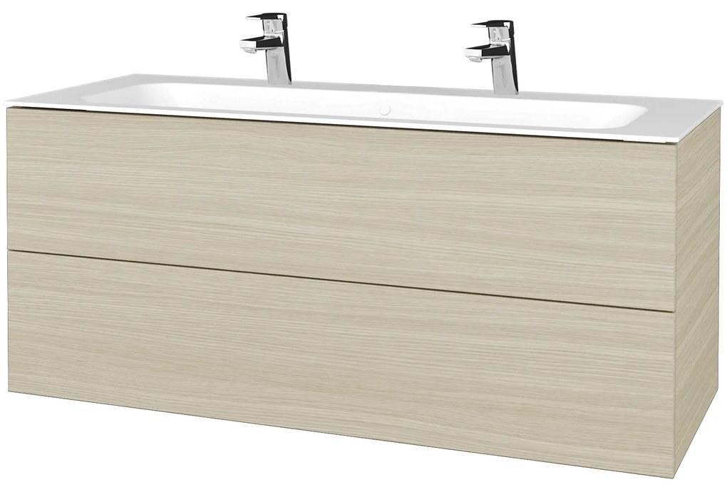 Dřevojas Koupelnová skříňka VARIANTE SZZ2 120 Varianta: M01 Bílá mat / M01 Bílá mat