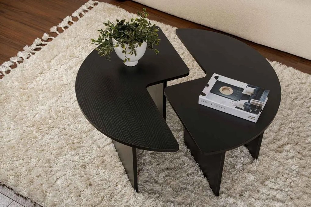 Designový konferenční stolek Zakwani 90 cm černý