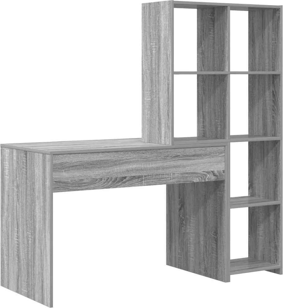 Stůl s policí Šedá Sonoma 138,5 x 55 x 143 cm Kompozitní dřevo 3337254