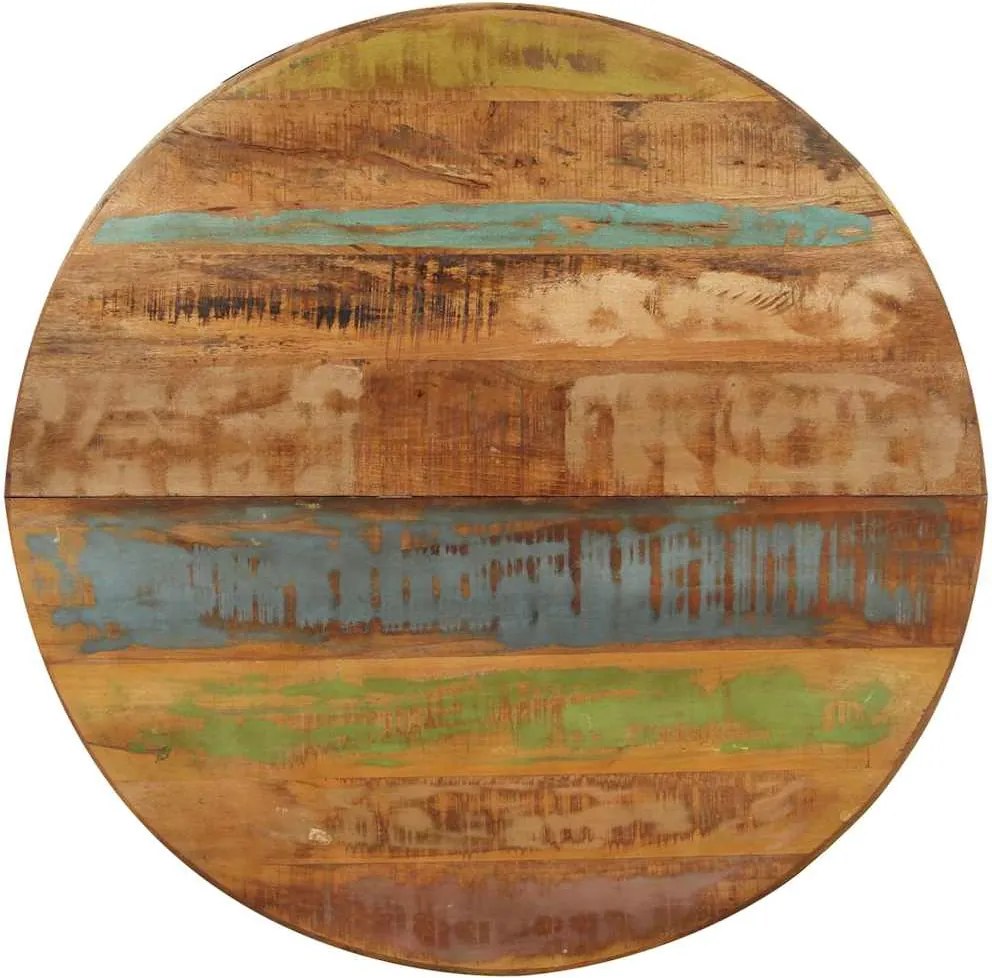 Jídelní stůl kulatý 100 x 100 x 75 cm masivní recyklované dřevo 321682