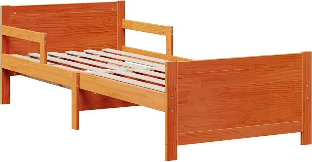 Rám postele s rozšiřitelnou matrací s čelo Hnědá 80 x 200 cm 3385951
