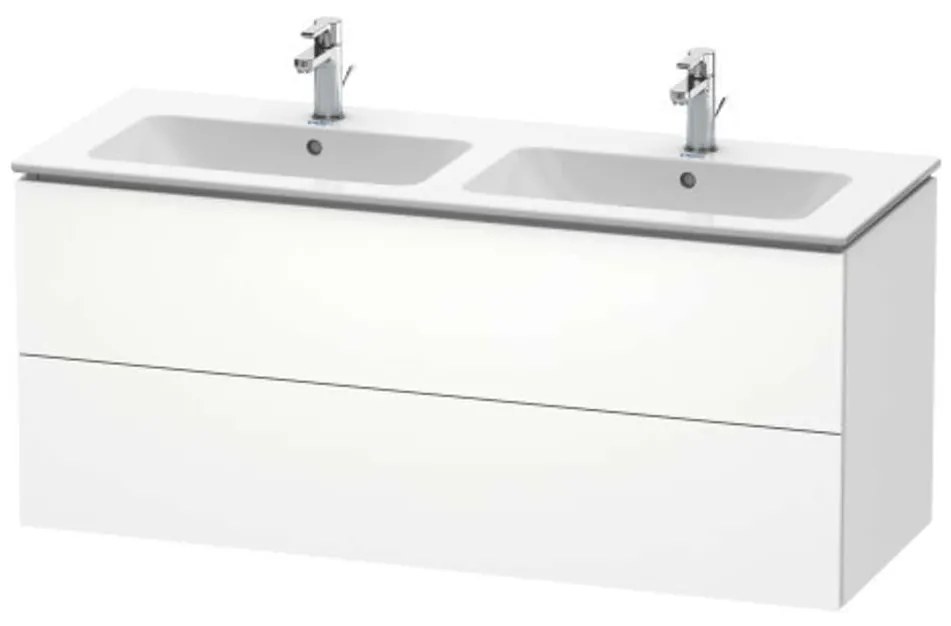 Duravit L-Cube - Umyvadlová skříňka 55x129x48 cm, 2 zásuvky, bílá mat LC625801818