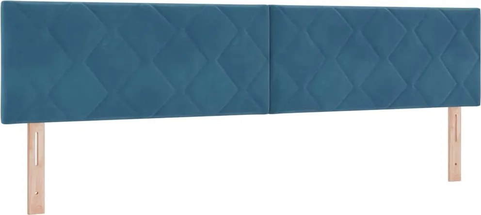 Postel s boxspringem s čelo Tmavě moddrá 200 x 200 cm samet 3340464