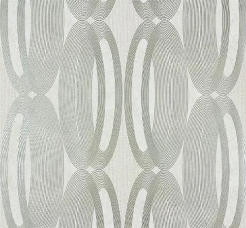 Vliesové tapety na zeď Ornamental Home 55217, elipsy stříbrné, rozměr 10,05 m x 0,53 m, Marburg