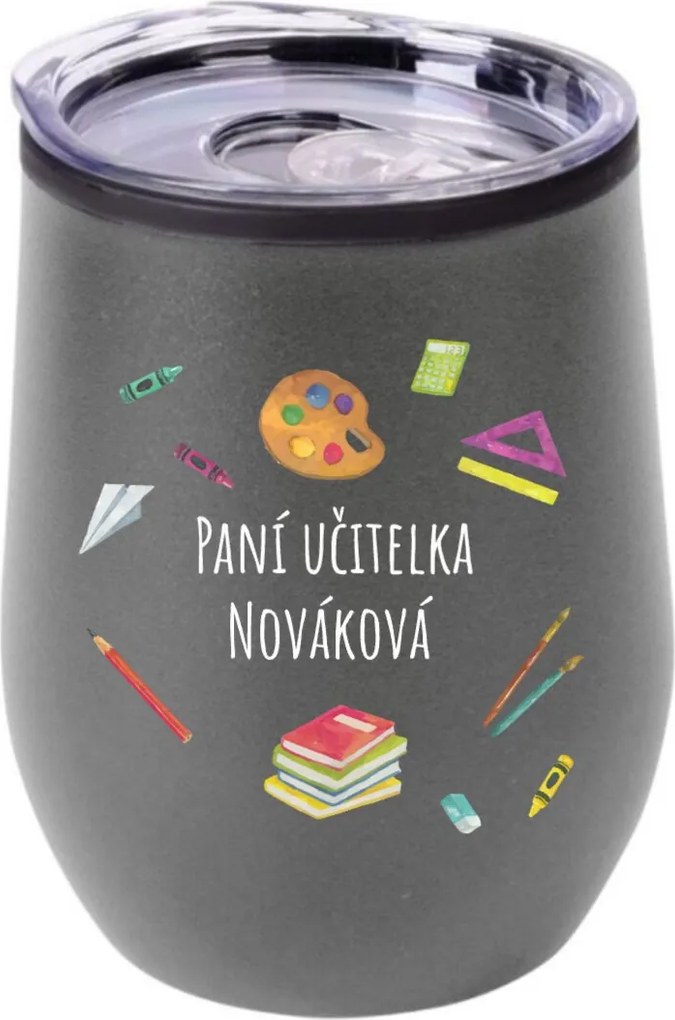 Personalizovaný cestovní termo hrnek Bowl - Školní pomůcky