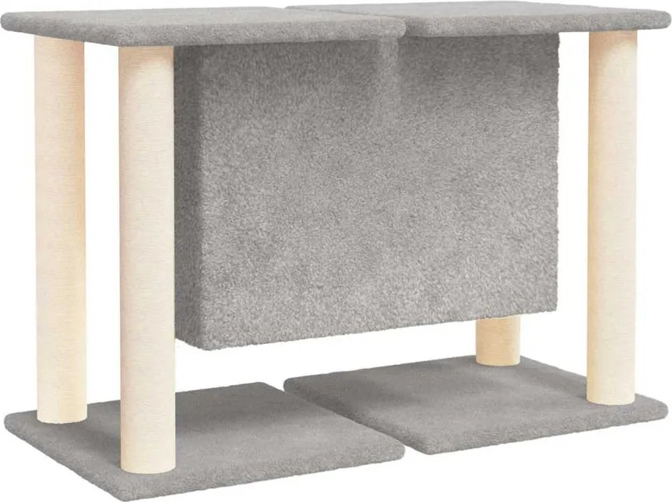 Škrabadlo pro kočky se sisalovými sloupky světle šedé 50 cm 171658