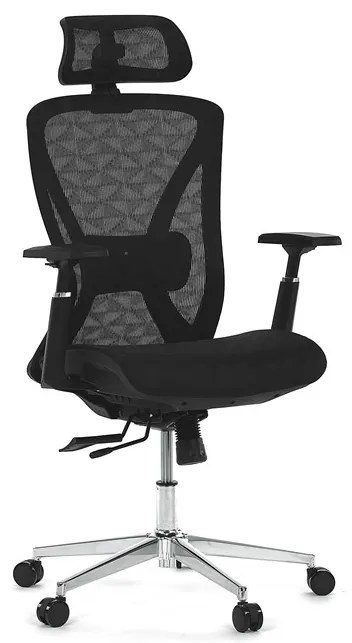 Ergonomická kancelářská židle NILS - černá síťovina Barva: černá