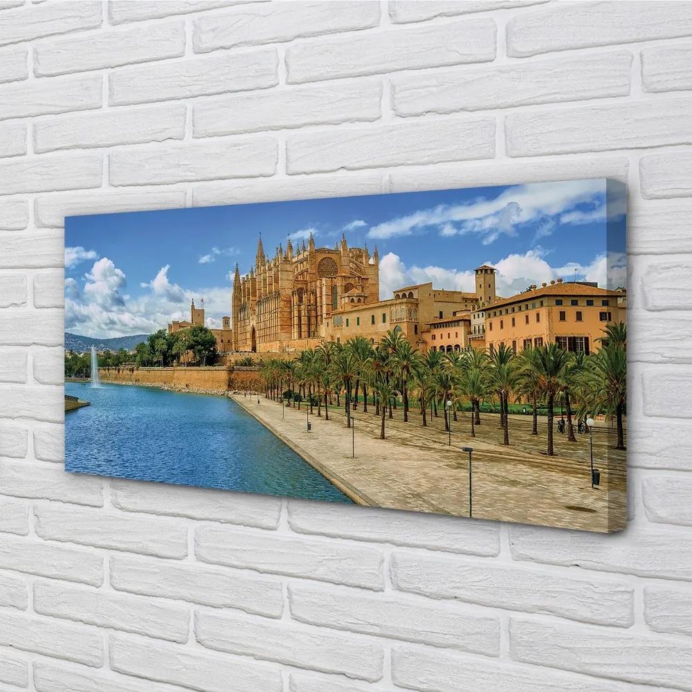 Obrazy na plátně Španělsko gotická katedrála palma 140x70 cm