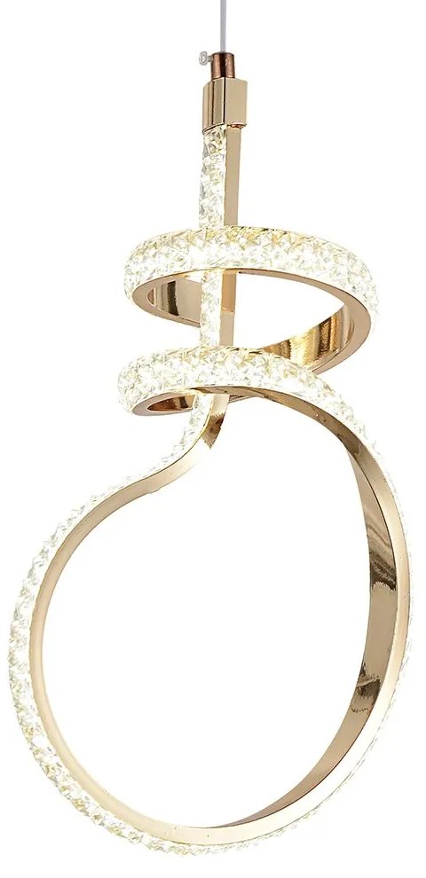 Toolight Závěsné LED svítidlo Luxury Glamour 14 G071-CP zlaté