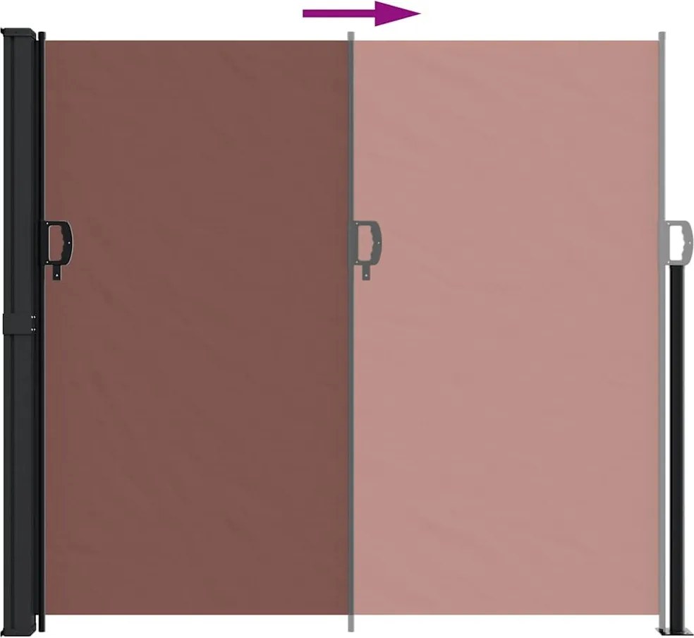 vidaXL Zatahovací boční markýza 180 x 500 cm [4004446] Barva: Tmavě zelená