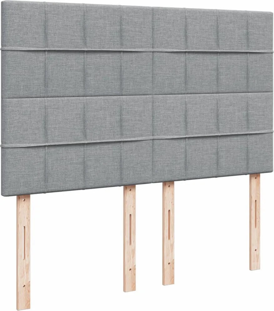 Box spring postel s matrací světle šedá 140 x 200 cm textil 3291303