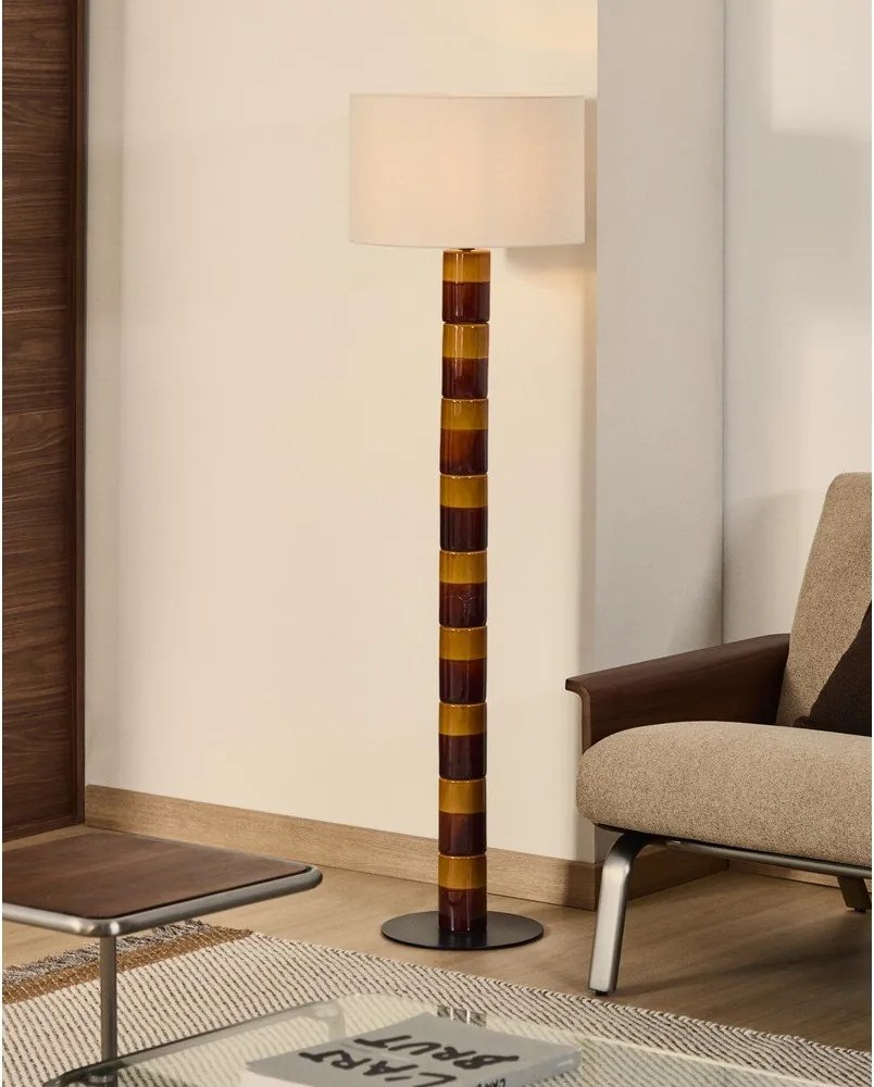 Stojací lampa s textilním stínidlem (výška 146 cm) Mavran – Kave Home