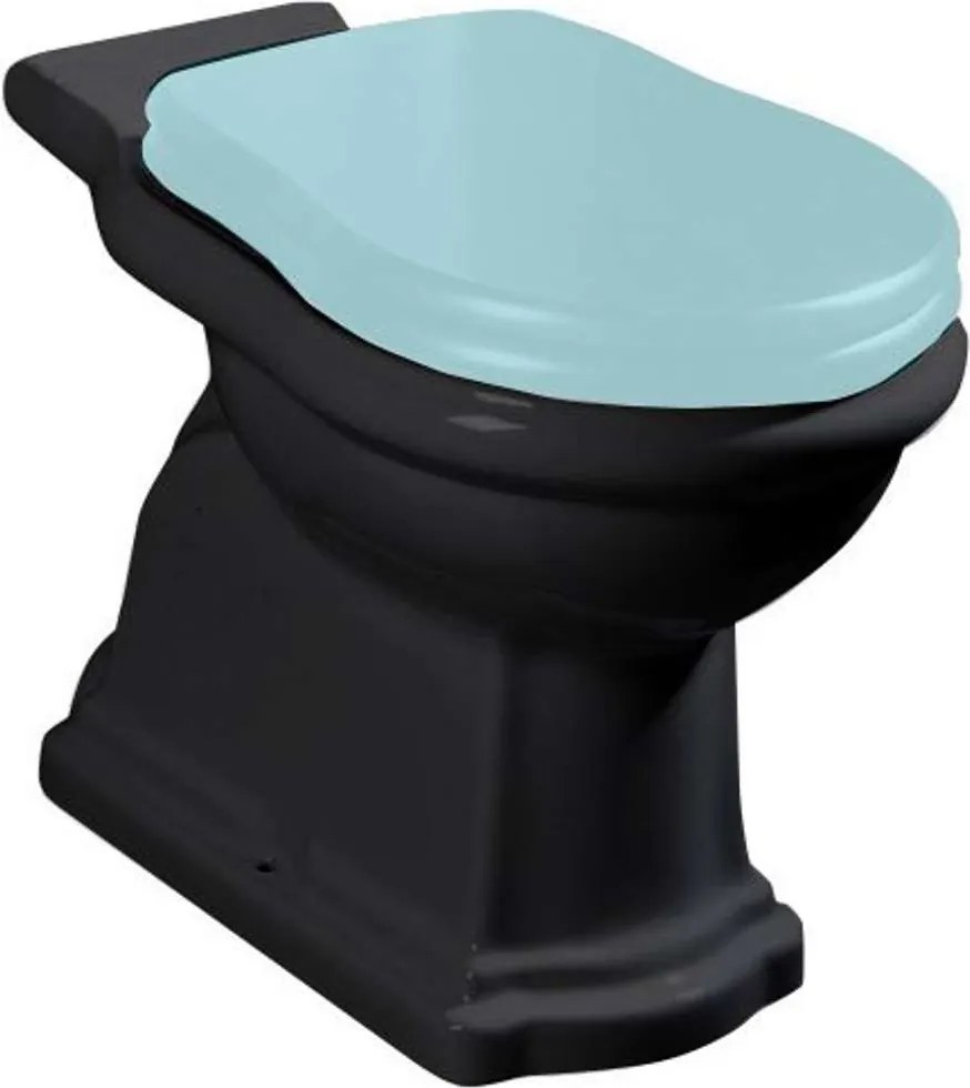 Sapho Kerasan Retro - WC kombi mísa, spodní odpad, matná černá 101231