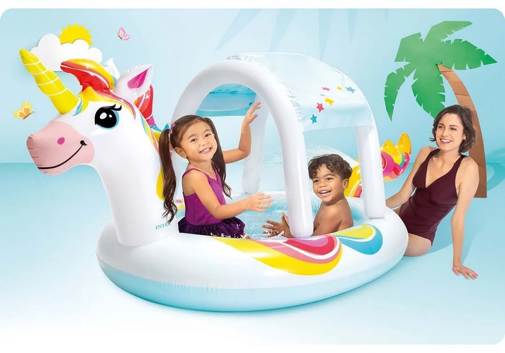 Unicorn sprchová vanička se stříškou 254x132 cm Intex 58435 pro dětské koupání