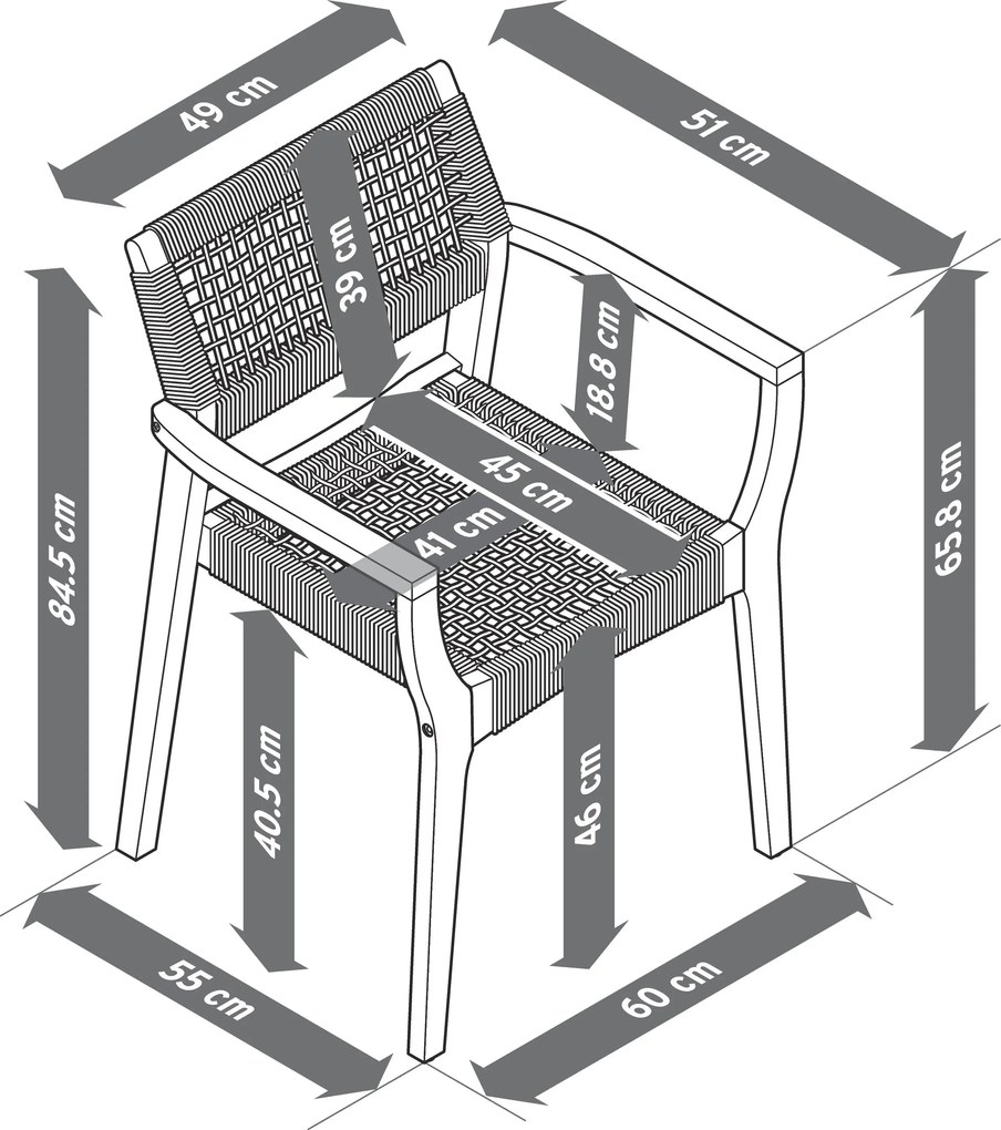 Tchibo - Stohovatelná jídelní židle včetně sedáku - barva: béžová