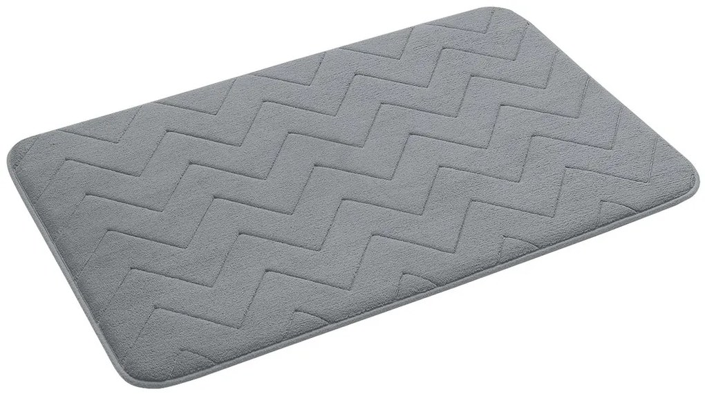 Gedy Gedy, MOUSSE koupelnová předložka, 50x80 cm, 100% polyester, protiskluz, šedá, 96MS508008