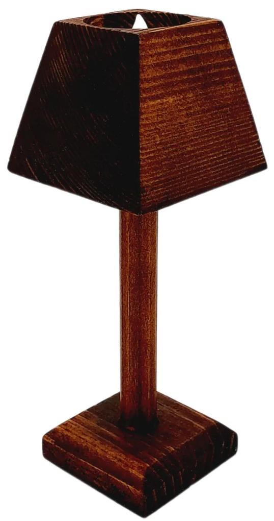 Dekorace Dřevo výrobky Dřevěná lampička s LED svíčkou 23/H