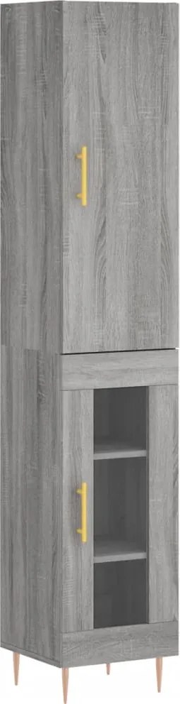 Skříň highboard šedá sonoma 34,5 x 34 x 180 cm kompozitní dřevo 3199039