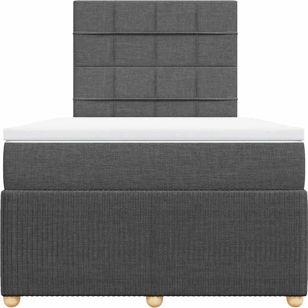 Box spring postel s matrací tmavě šedá 120x190 cm textil 3291996