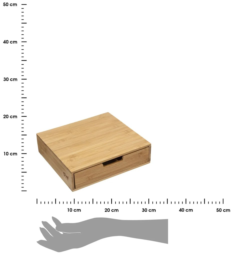 Dřevěný organizér na kávové kapsle Bambo, 31x30,5 cm