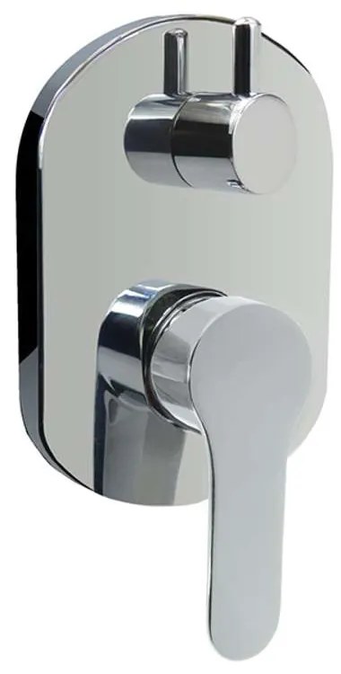Mereo Mereo, Sprchová podomítková baterie s přepínačem, Zuna, Mbox, kryt, chrom, CB60106ZB
