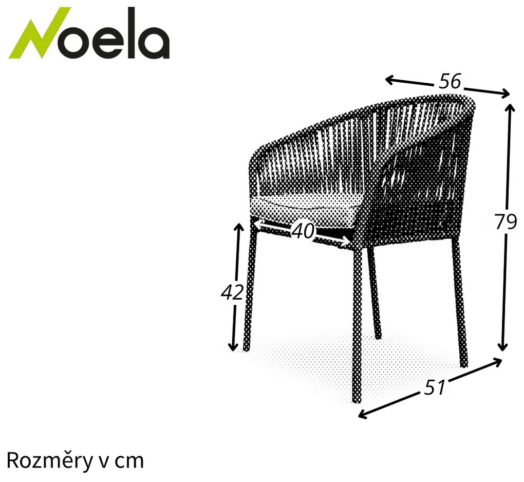 Noela Zahradní židle Selection Trapani červená 2ks