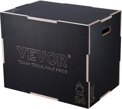 3v1 Plyometrický Jump Box, 76,2 / 61 / 50,8 cm