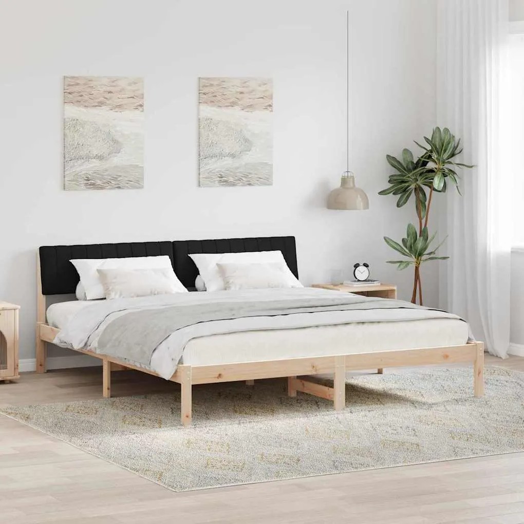 Rám postele Hnědo-černá 180 x 200 cm Masivní borovicové dřevo 3394355
