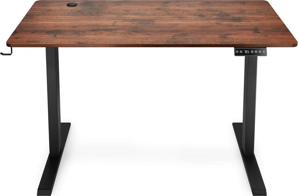 Elektrický psací stůl 120 x 60 cm Amone - hnědý