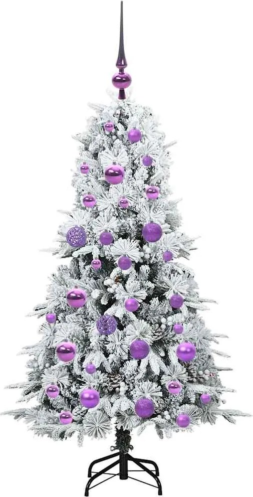 Umělý Skládací Vánoční Strom s stojanem Bílá 120 cm PE a PVC 3397464