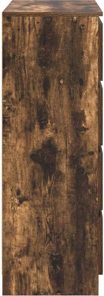 Příborník kouřový dub 80x35x99 cm kompozitní dřevo 3328484