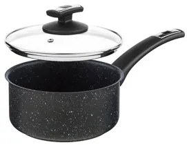 KOLIMAX - české nerezové nádobí Rendlík s rukojetí, s poklicí KOLIMAX BLACK GRANITEC 18cm, 2,0l