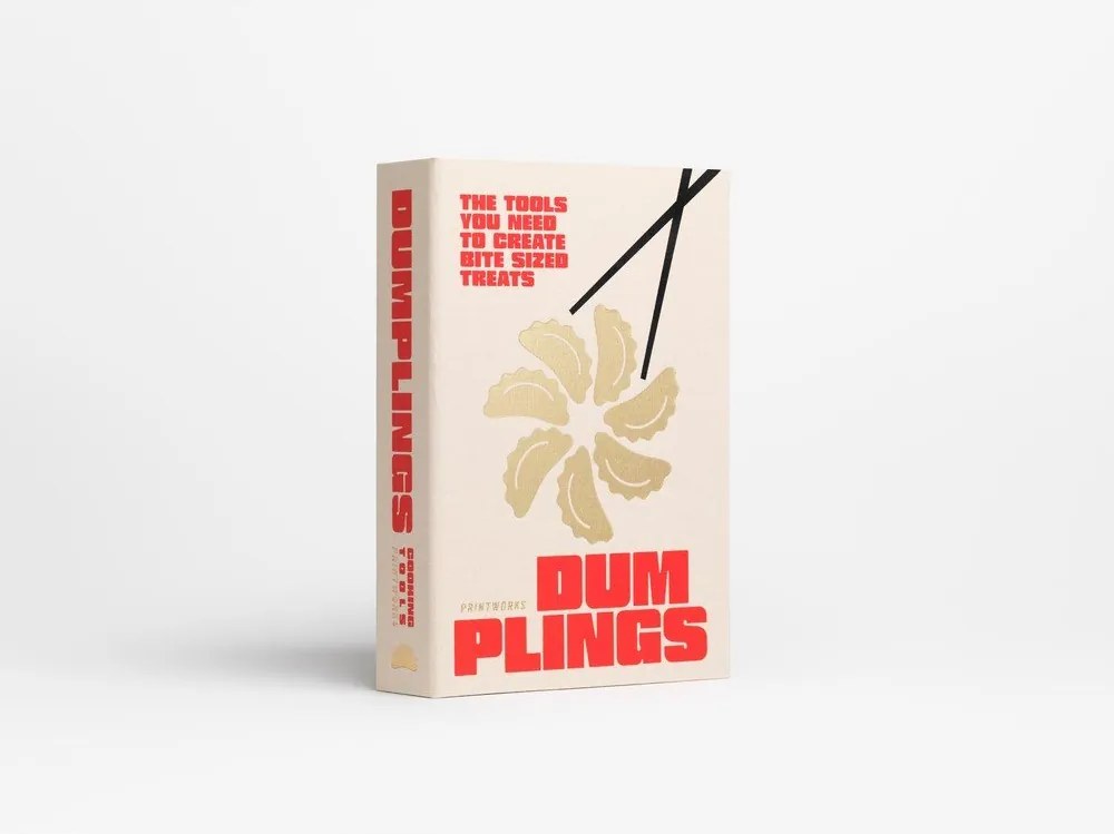 Béžové nerezové hůlky v sadě pro 4 osoby The Essentials - Dumpling Tools – Printworks