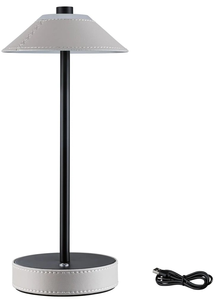 Paulmann 71174 Pellini, béžová stolní lampička na baterii, 2W LED 3000-6500K, výška 33cm