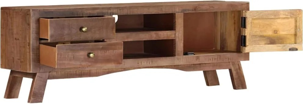 TV stolek 110 x 30 x 40 cm hrubé mangovníkové dřevo 328303