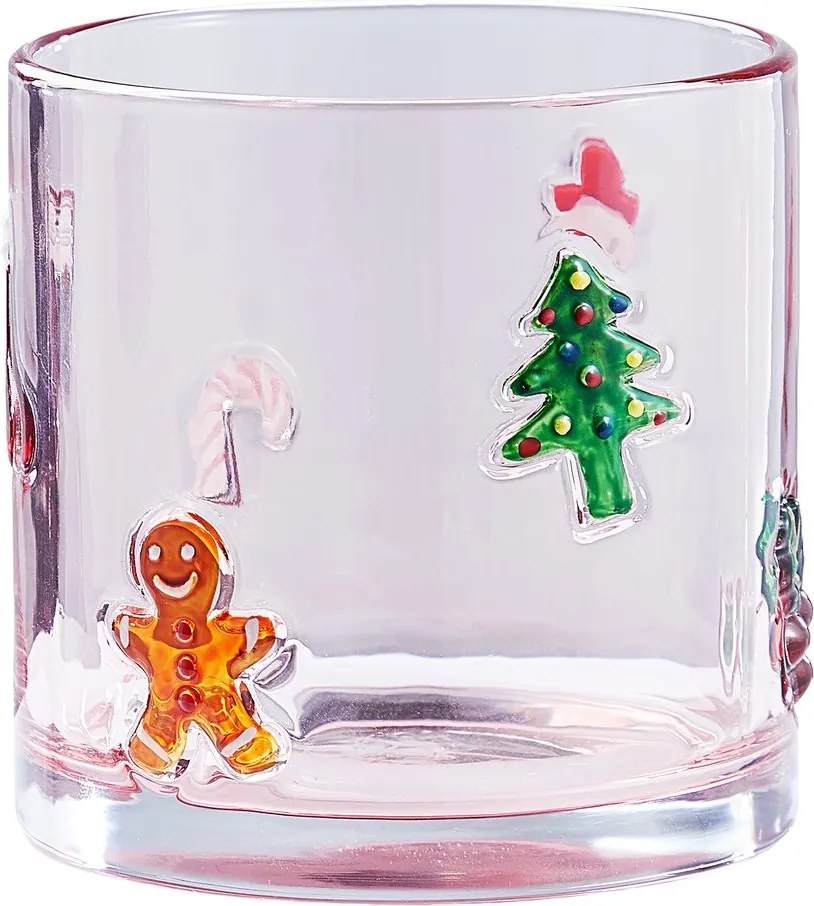 X-MAS Lucerna vánoční" 10 cm - růžová